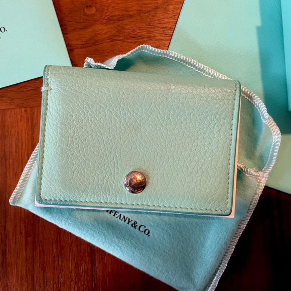Tiffany & Co. | Bags | Tiffany Co Tiffany Blue Calfskin Wallet Card ...